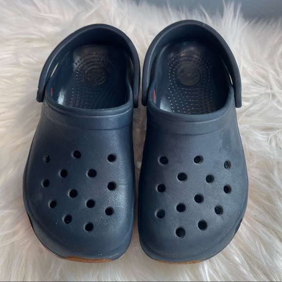 CROCS | Shoes | Crocs Navy Red With Rubber Soles Sz G1 B11 | Poshmark